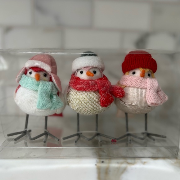 Wondershop | Holiday | 3piece Featherly Friends Fabric Bird Figurine ...
